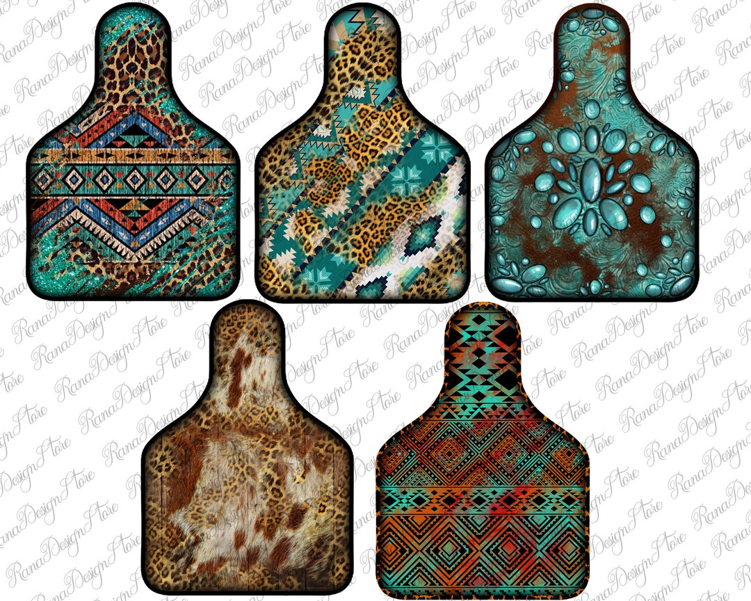 Western Cow Tag Earrings Bundle PNG, Western Cow Tag PNG, Western ...