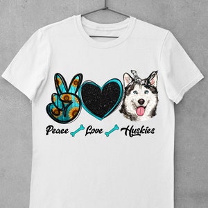 Peace Love Husky Png Sublimation Design, Peace Love Western Husky With ...