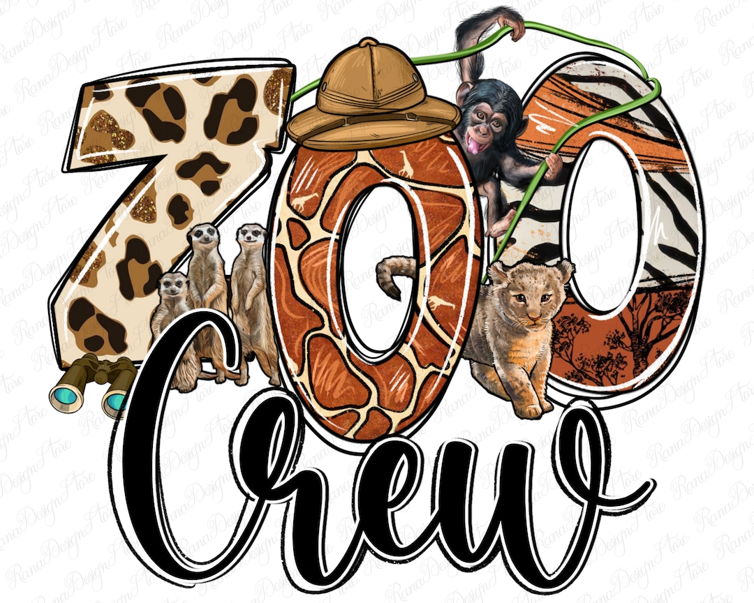 Zoo Crew Safari Animals Png Sublimation Design Download, Safari Life ...