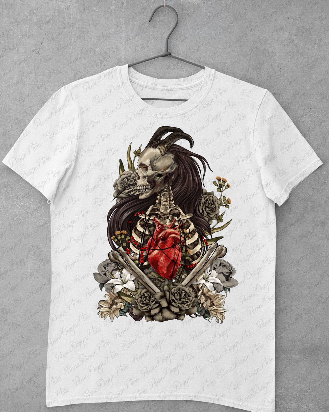 Floral Skeleton Png Sublimation Design Hand Drawn Skeleton - Etsy