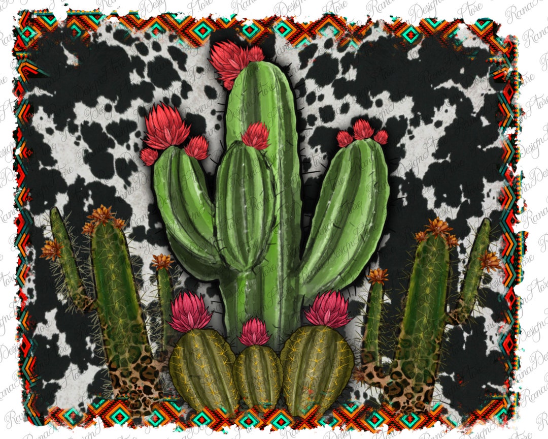 Aztec Cowhide Cactus Png, Cowhide Cactus Png, Cowhide Cactus Design ...