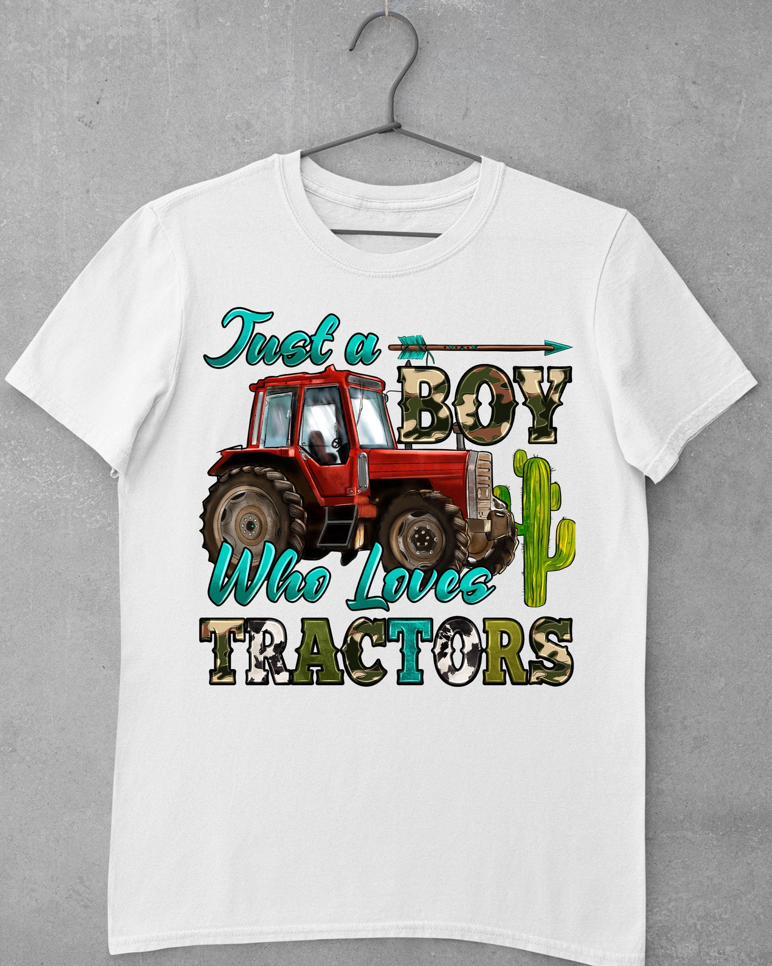 Just a Boy Who Loves Tractors Png Sublimation Design Download, Hand ...