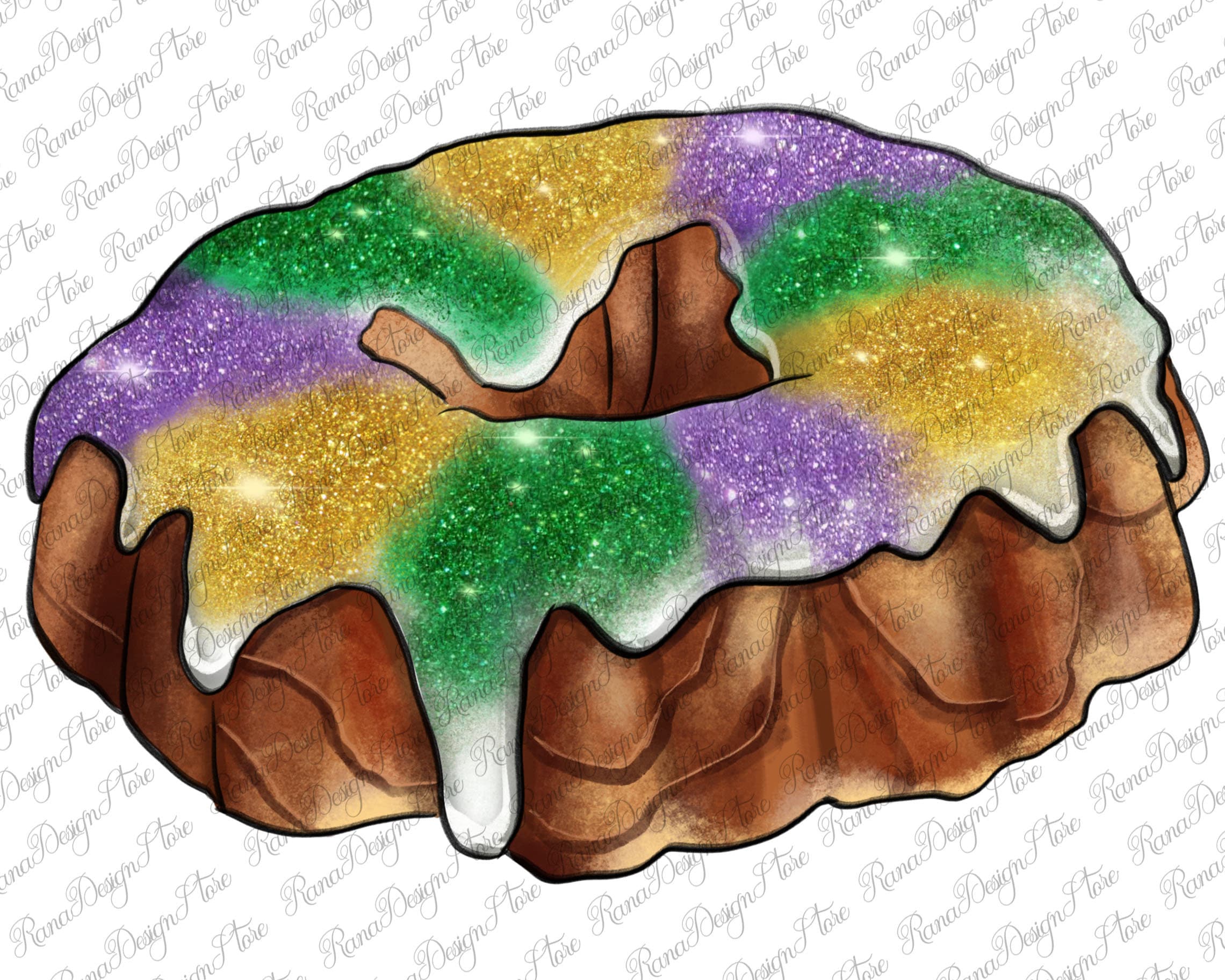 Mardi Gras King Cake Png Sublimation Design Mardi Gras Png | Etsy