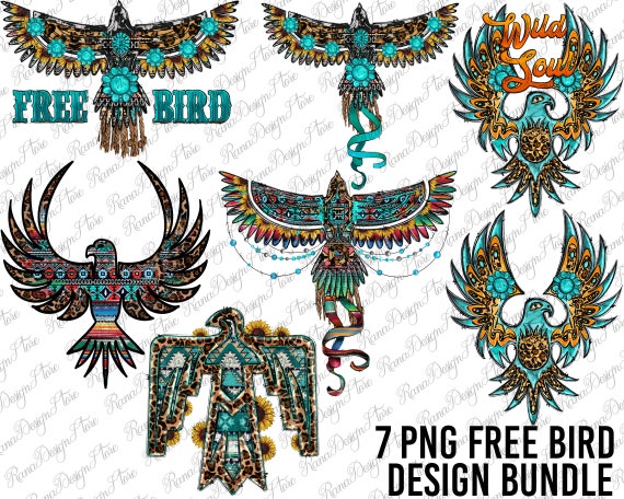 Thunderbird Png Sublimation Design Bundle Gemstone | Etsy