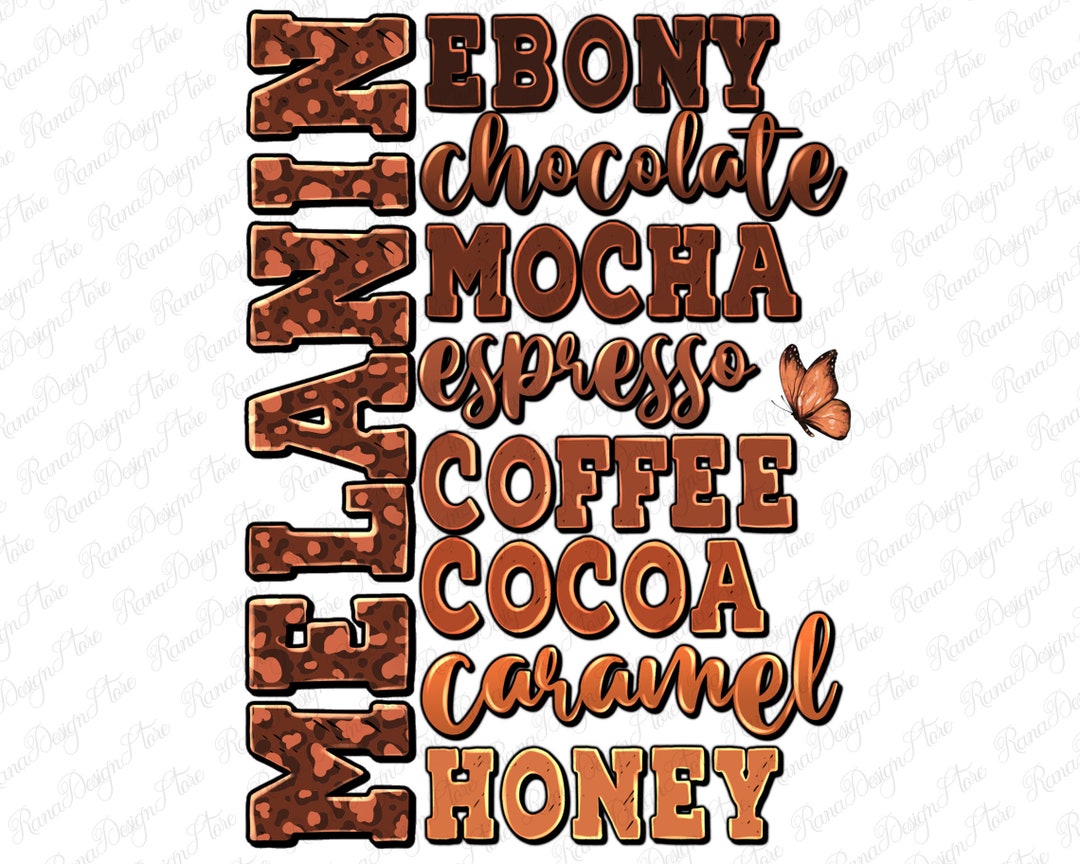 Melanin Shades of Brown Png Sublimation Design Download, Afro Png ...