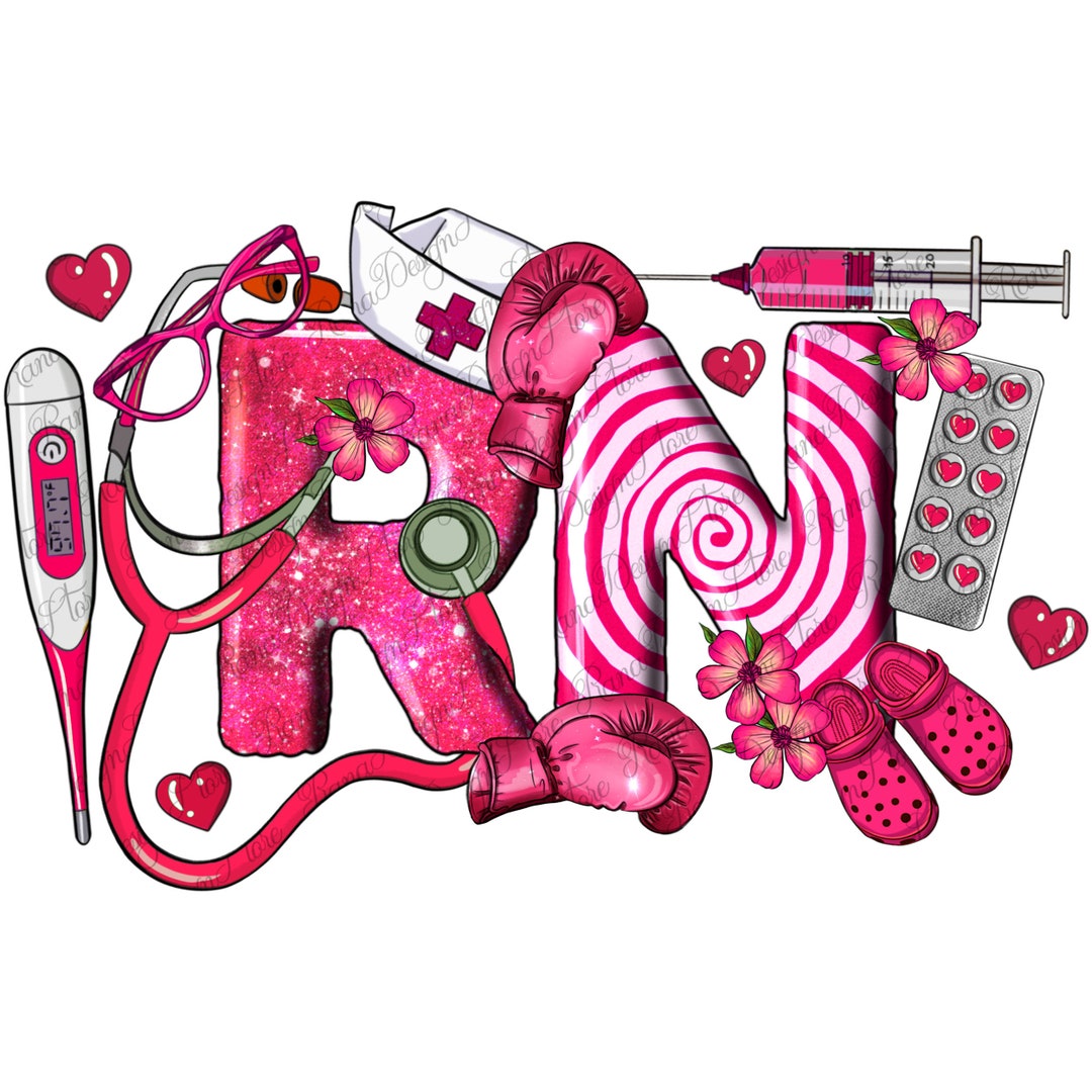 Breast Cancer RN Registered Nurse Png Sublimation Design Download, RN ...