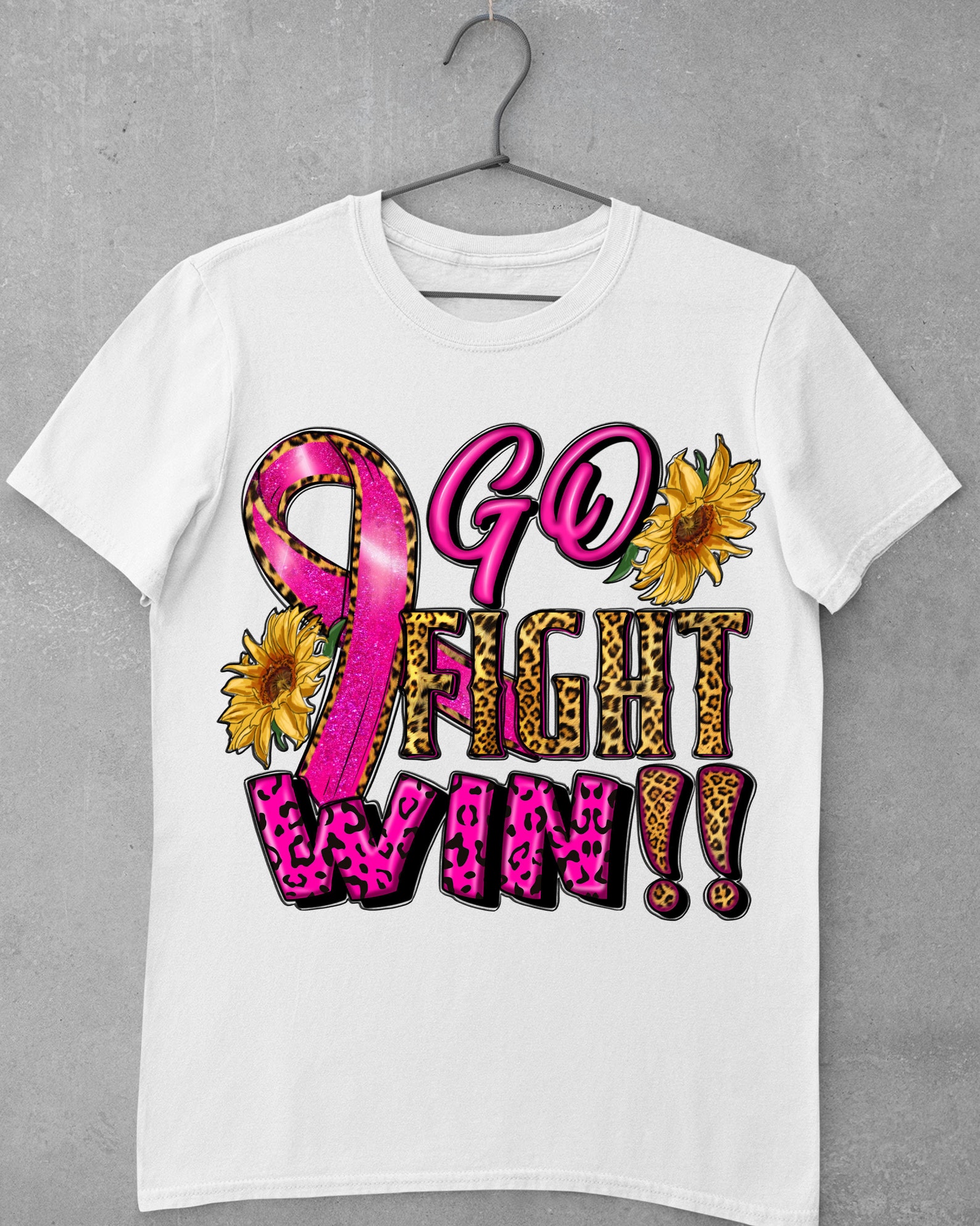 Go Fight Win Png Sublimation Design, Breast Cancer Awareness Png, Pink ...
