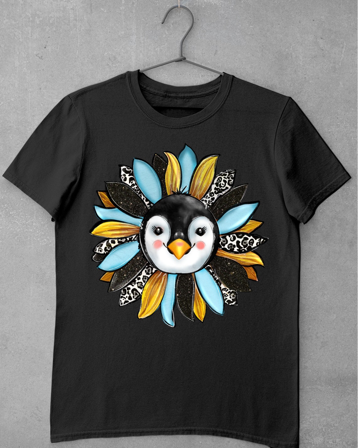 Penguin Sunflower Png Sublimation Design Penguin Png Penguin | Etsy