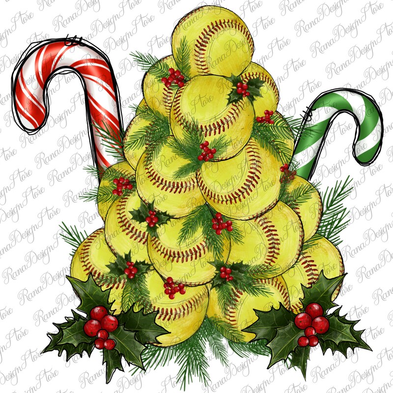 Softball Christmas - Etsy
