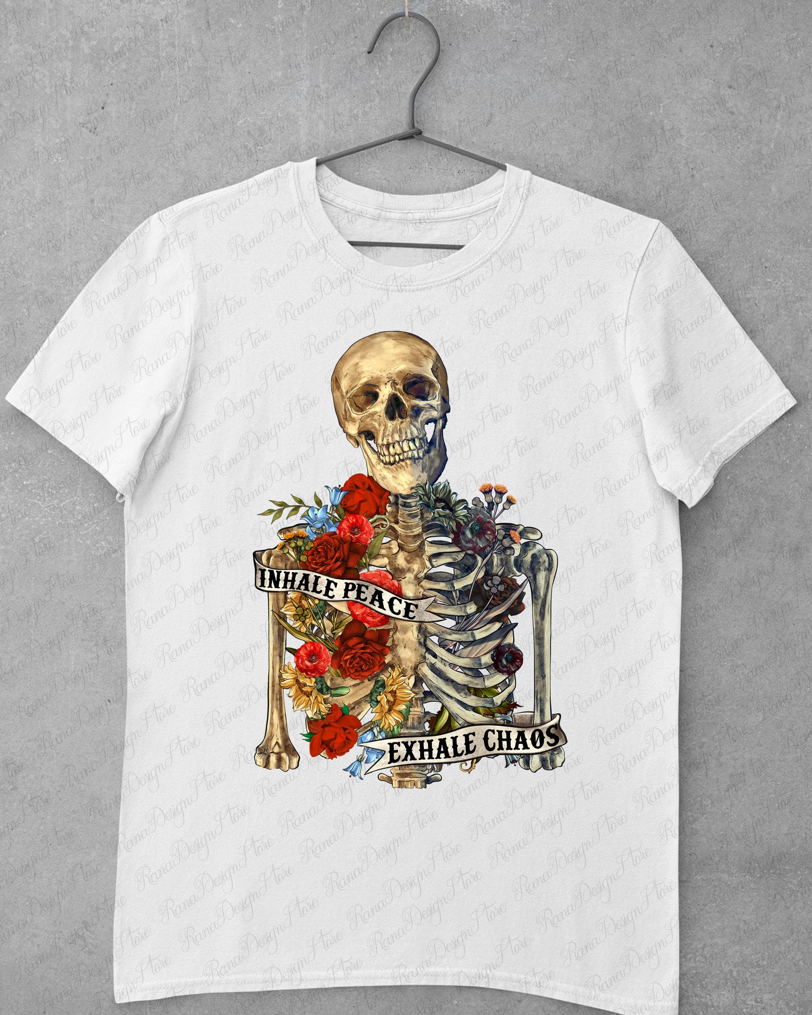 Inhale Peace Exhale Chaos Png Sublimation Design Hand Drawn - Etsy