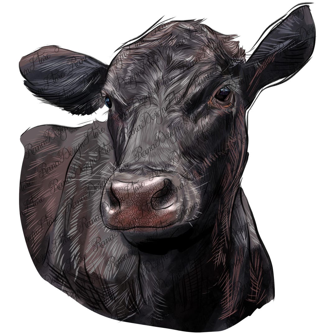 Black Angus Cow Png Sublimate Designs Download, Western Cow Png ...