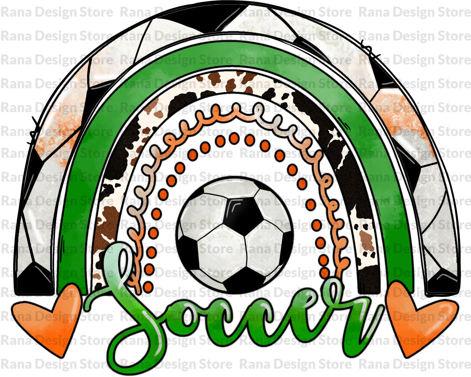 Soccer Rainbow PNG Design, Soccer Png,sport Rainbow,rainbow Png,leopard ...