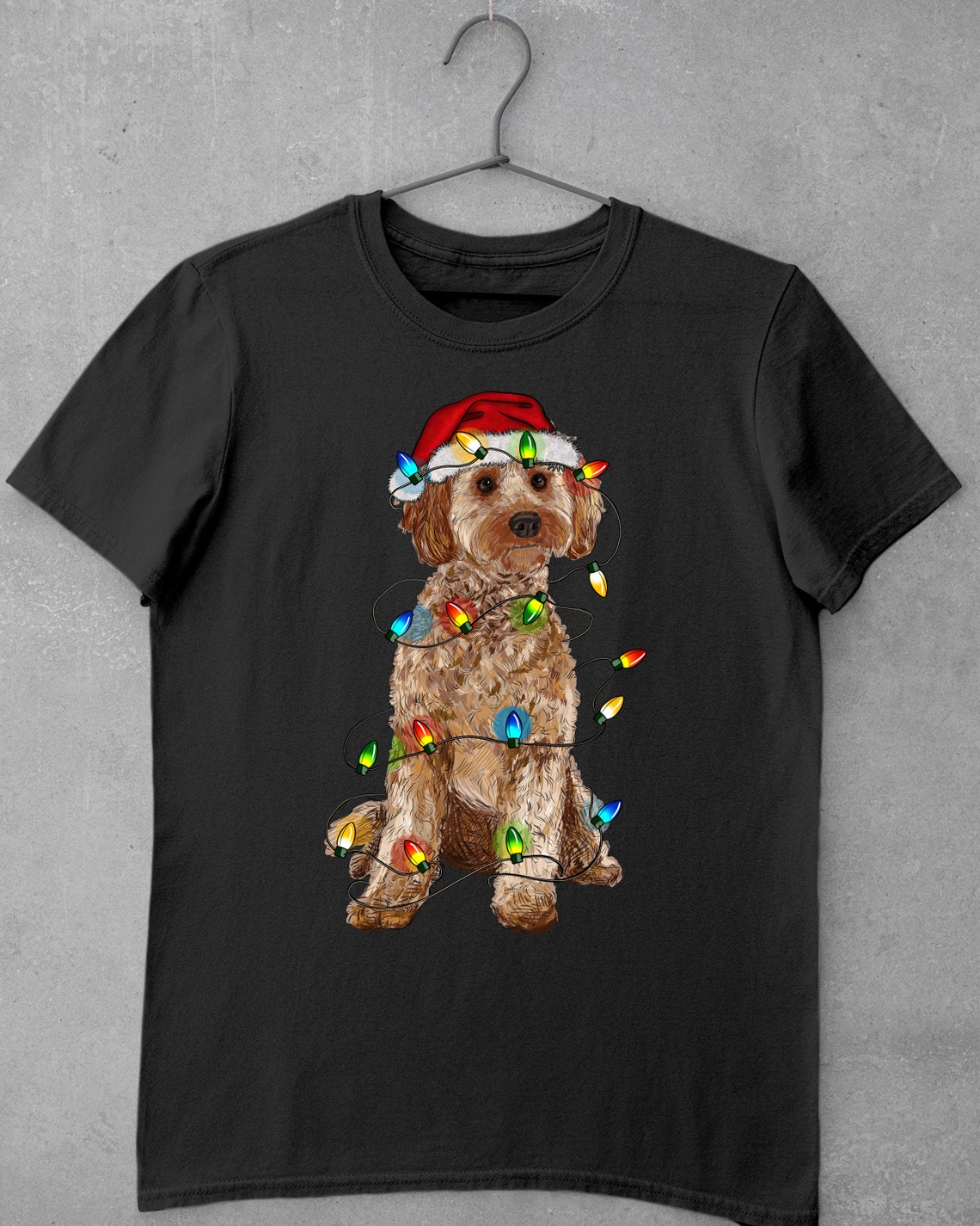Cockapoo Christmas Lights Png Sublimation Designdog Mom - Etsy
