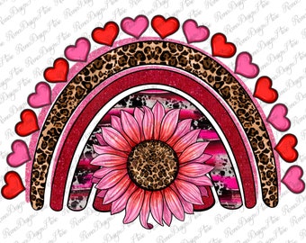 Valentine's Day Rainbow Png Sublimation Design Downloads | Etsy