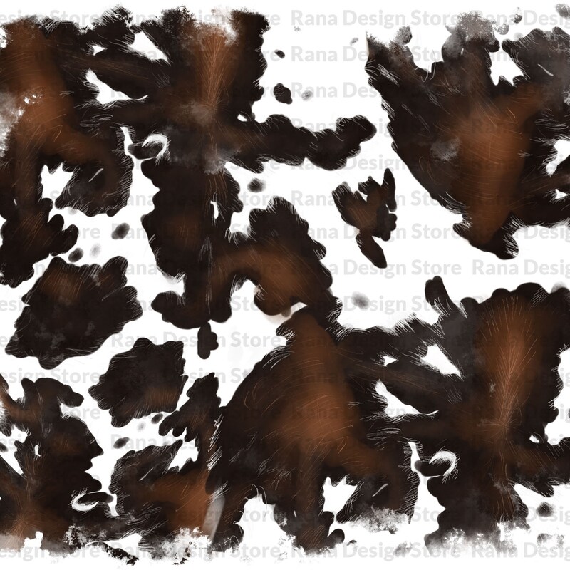 Black and Brown Cowprint Png - Etsy