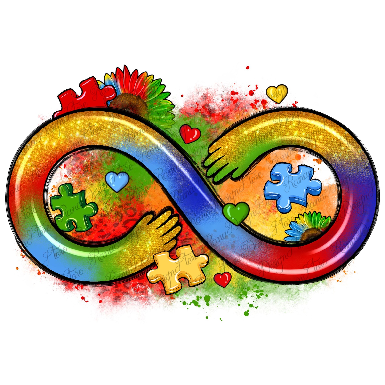 Infinity Symbol Autism Png Sublimation Design Download, Autism Png ...