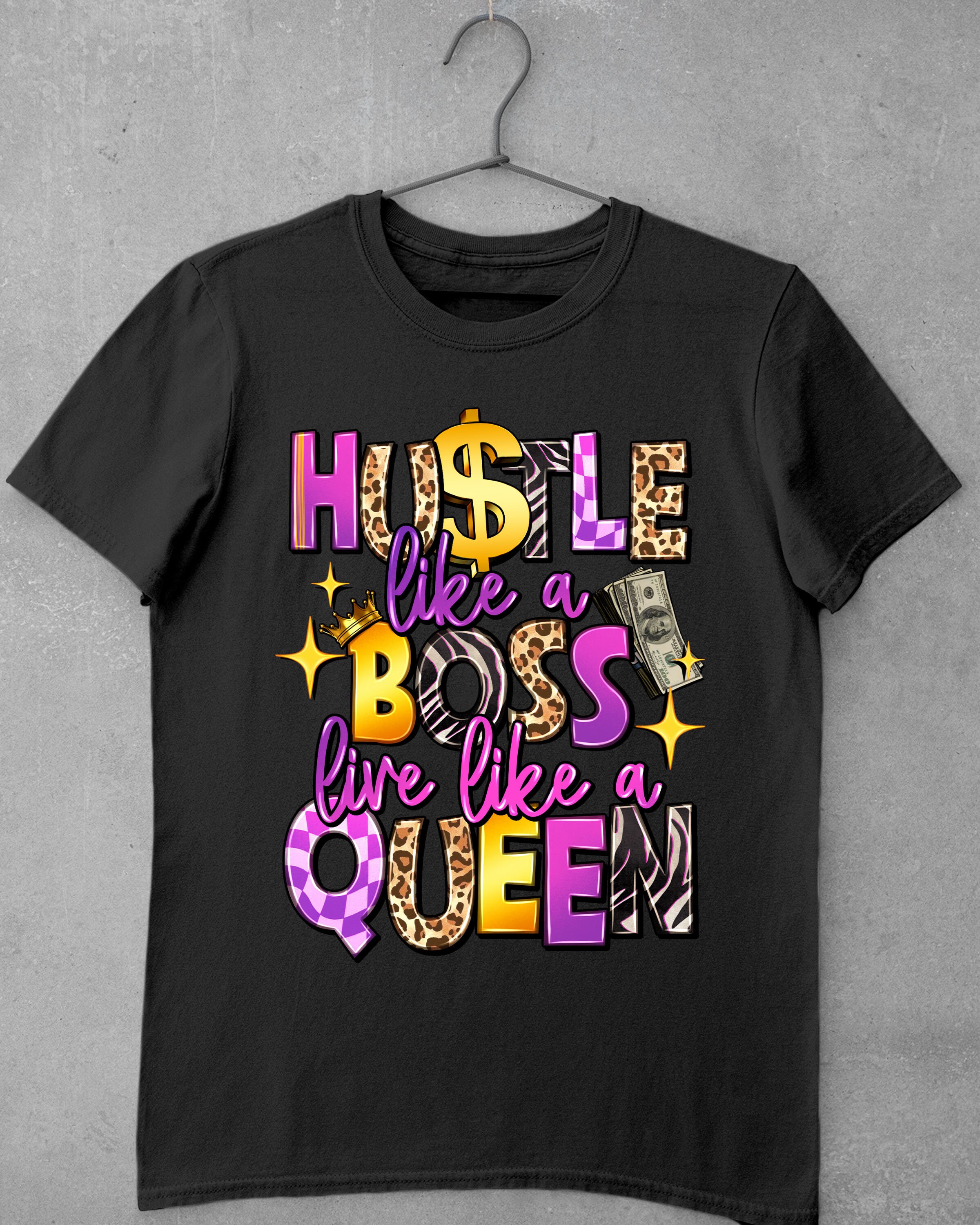 Hustle Like a Boss Live Like a Queen Png Sublimation Design Download ...