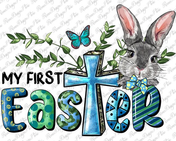 My First Easter Bunny Boy Png Sublimation Design Easter Day | Etsy