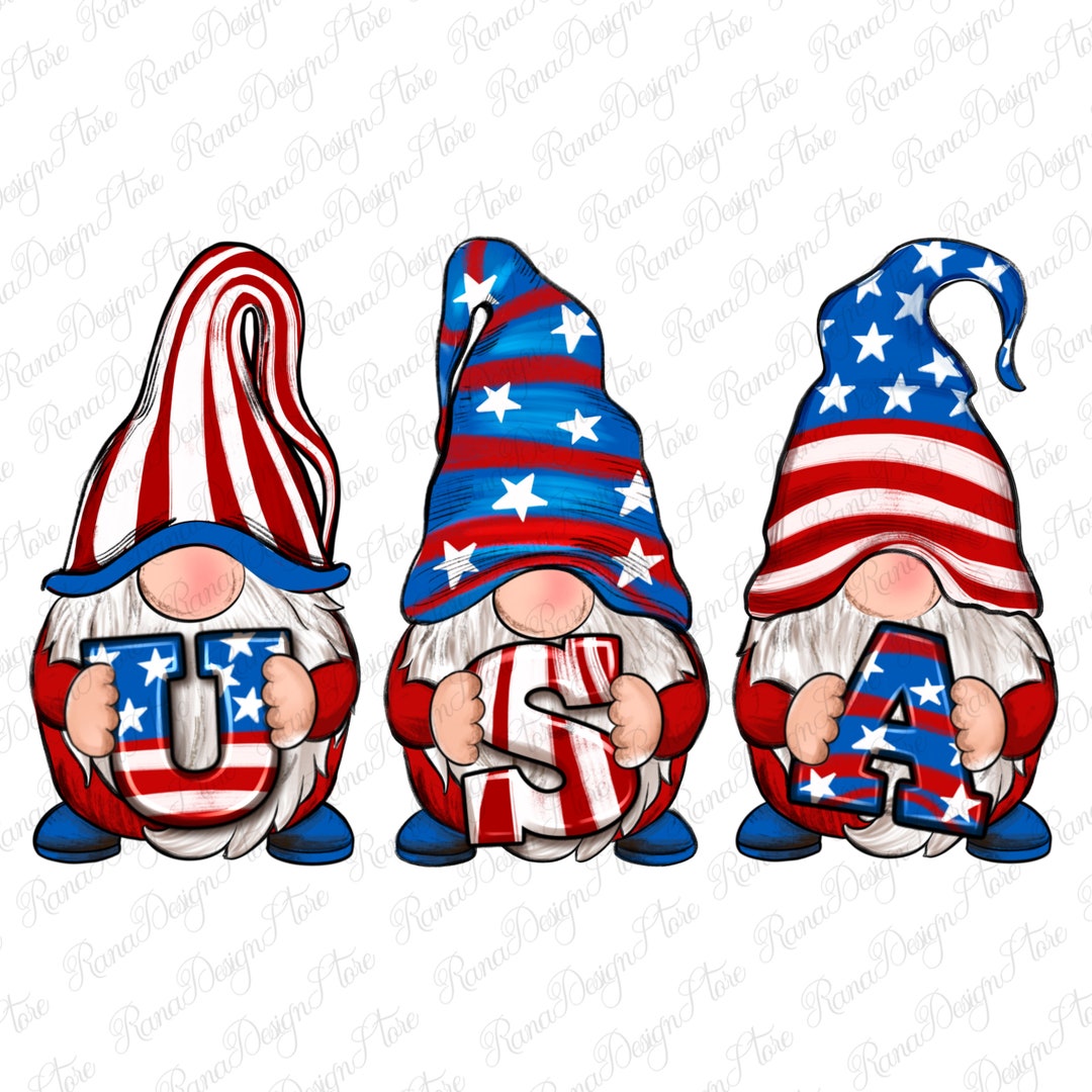Fourth of July Gnomes Png Sublimation Design Download, 4th of July Png ...