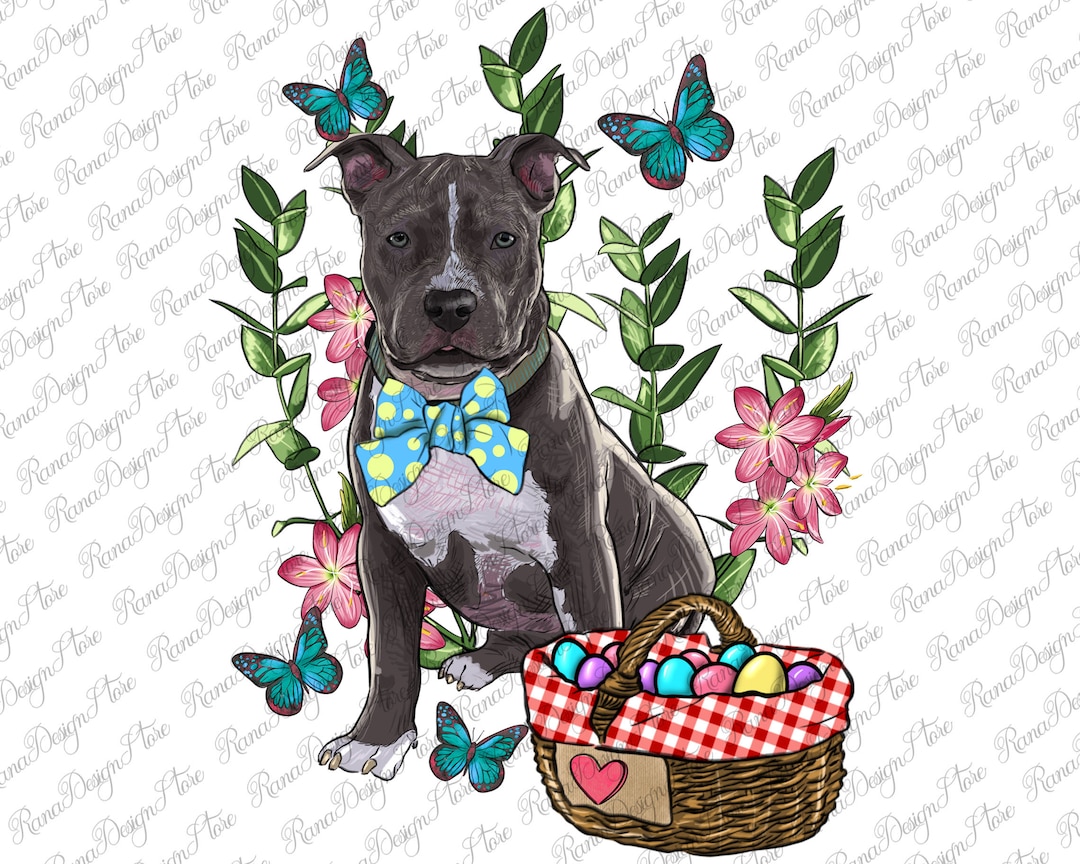 Easter Pitbull Png Sublimation Design, Easter Sublimation Png,easter ...