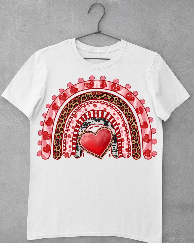Valentine's Day Rainbow With Heart Png Sublimation Design - Etsy