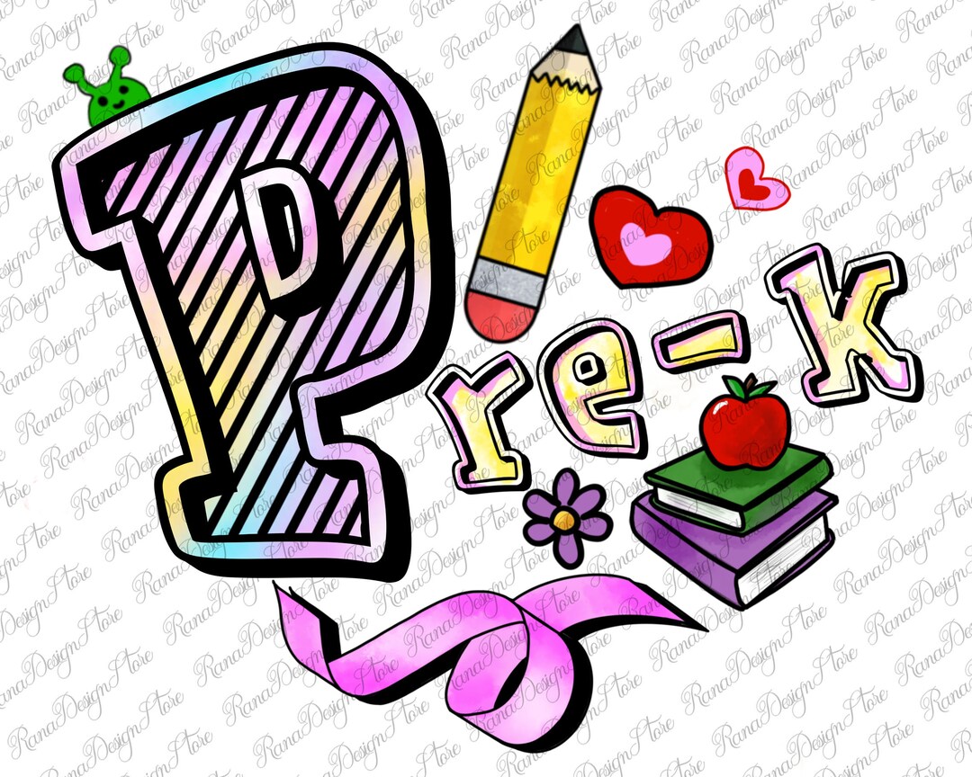 Pre -K Png Sublimation Design,pre-k Png,teacher Png,hello School Png ...
