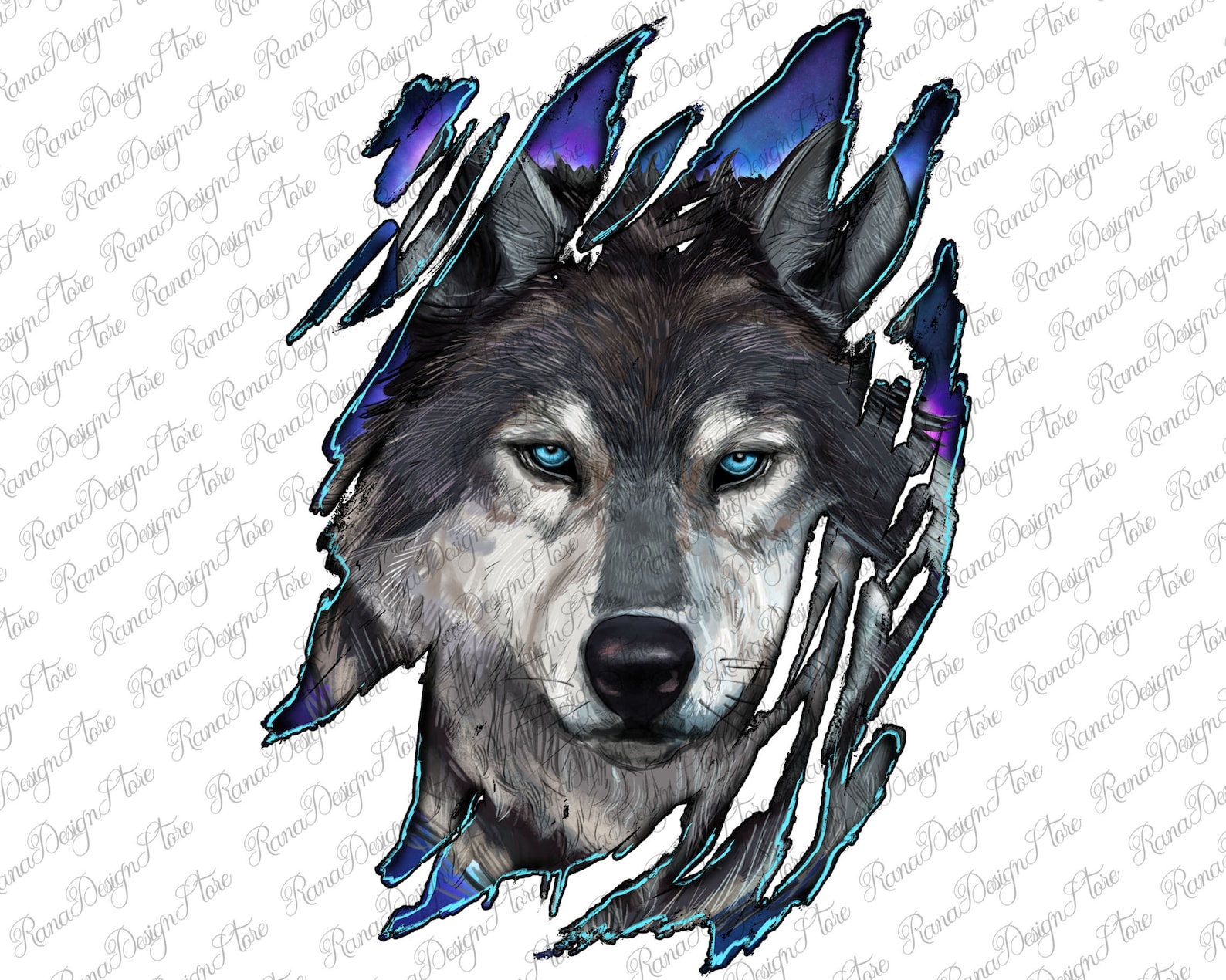 Wolf Scratch Mark Png Sublimation Design Western Life Png - Etsy
