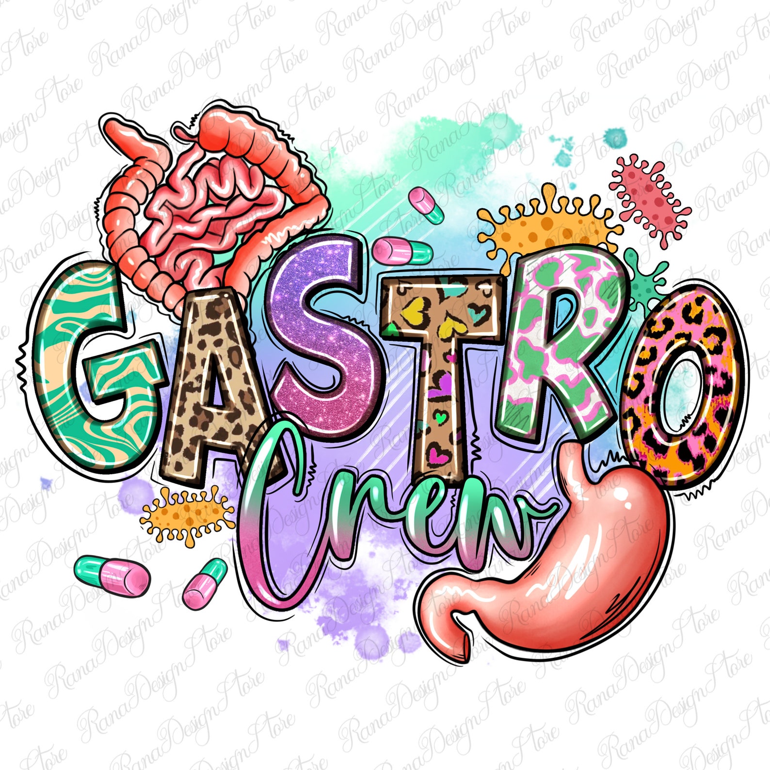 Gastro Crew Png Sublimation Design Download, Gastro Png, Nursing Png ...