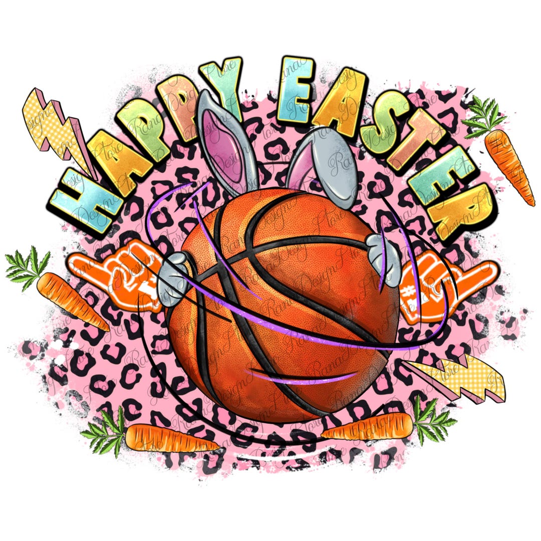 Happy Easter Day Basketball Png Sublimation Design Download, Happy ...