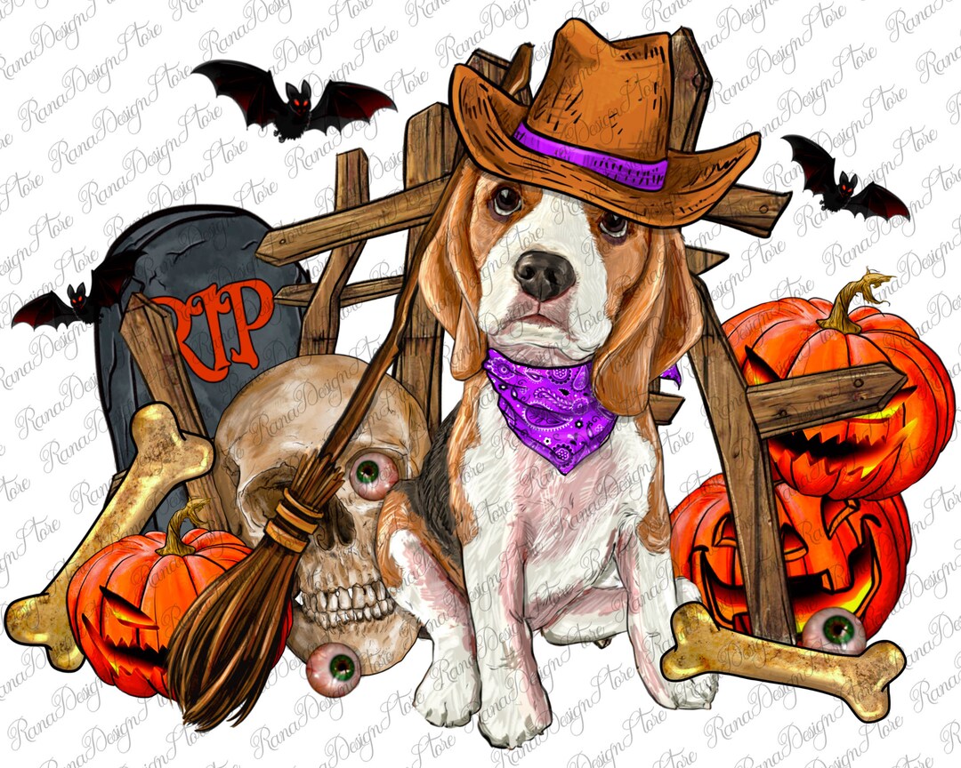 Halloween Beagle Dog Dog Png Sublimation Design, Halloween Dog Png ...