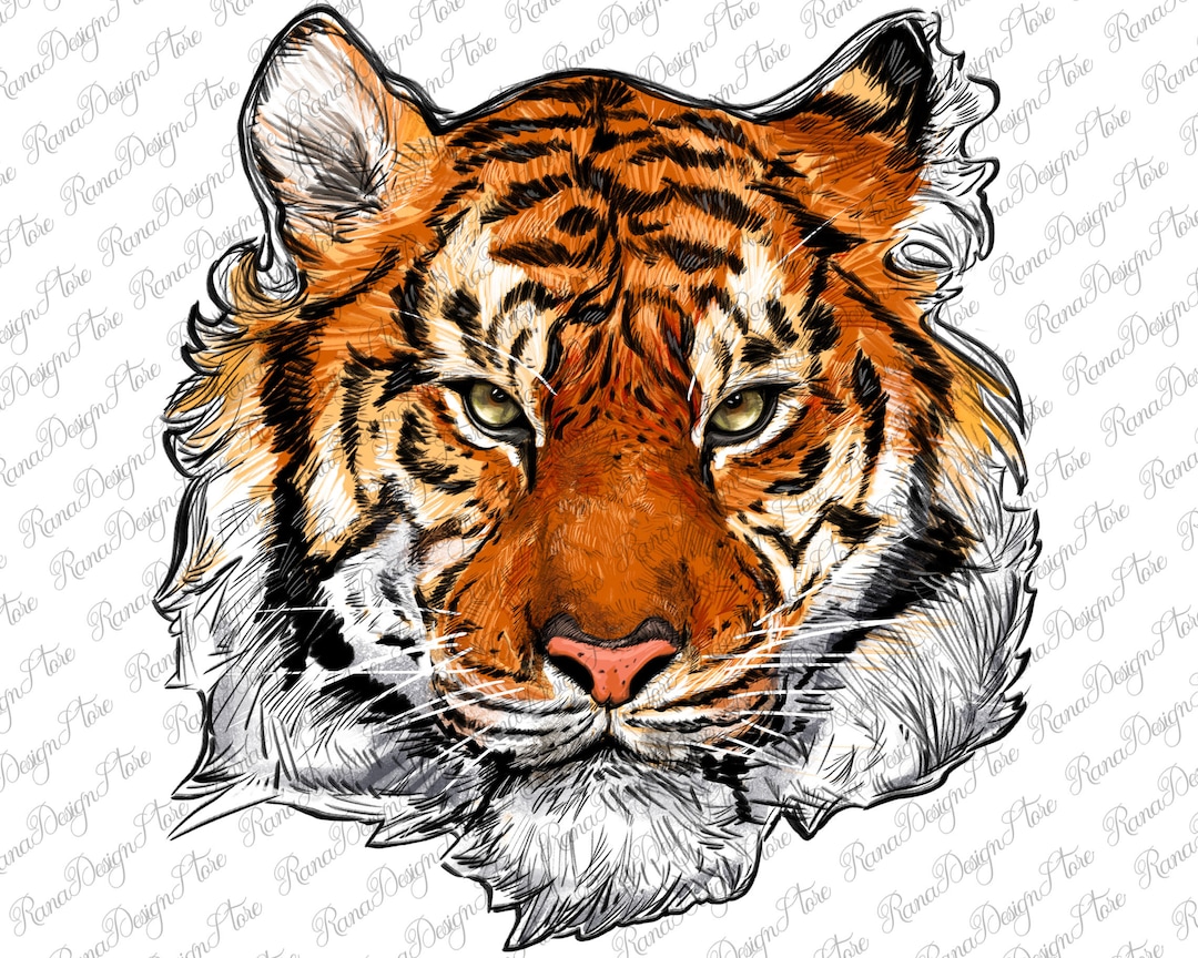 Tiger Face Png Sublimation Design, Tiger Png, Tiger Face Png, Wild ...
