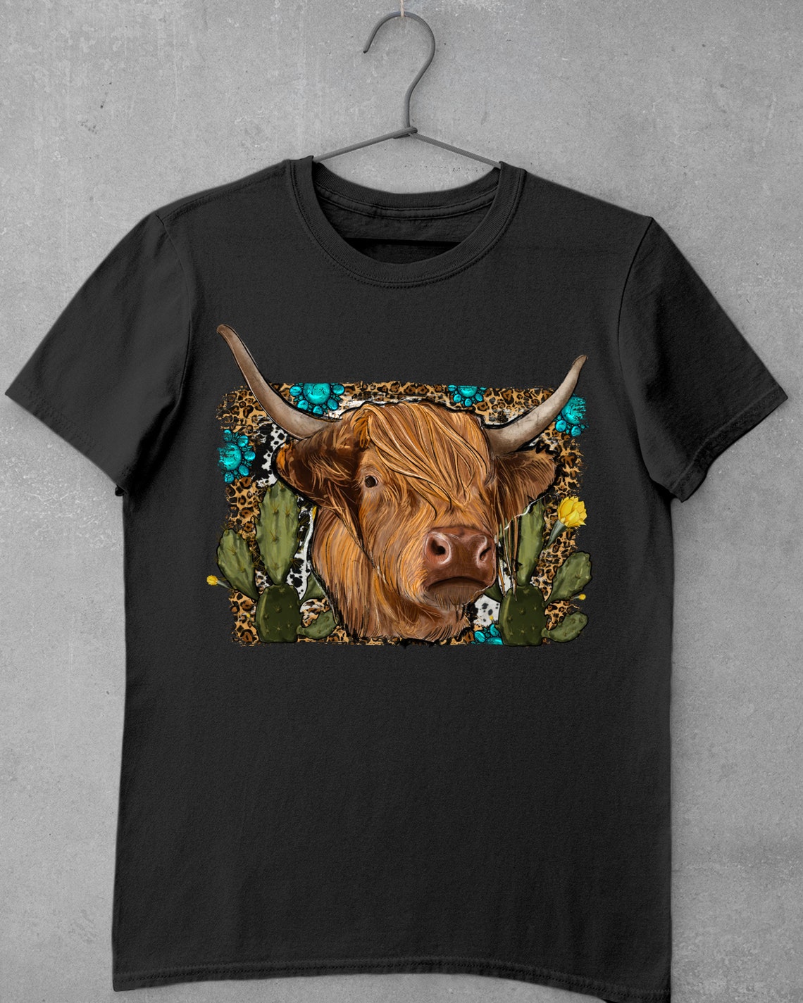 Western Cow With Background Png Sublimation Design Western - Etsy
