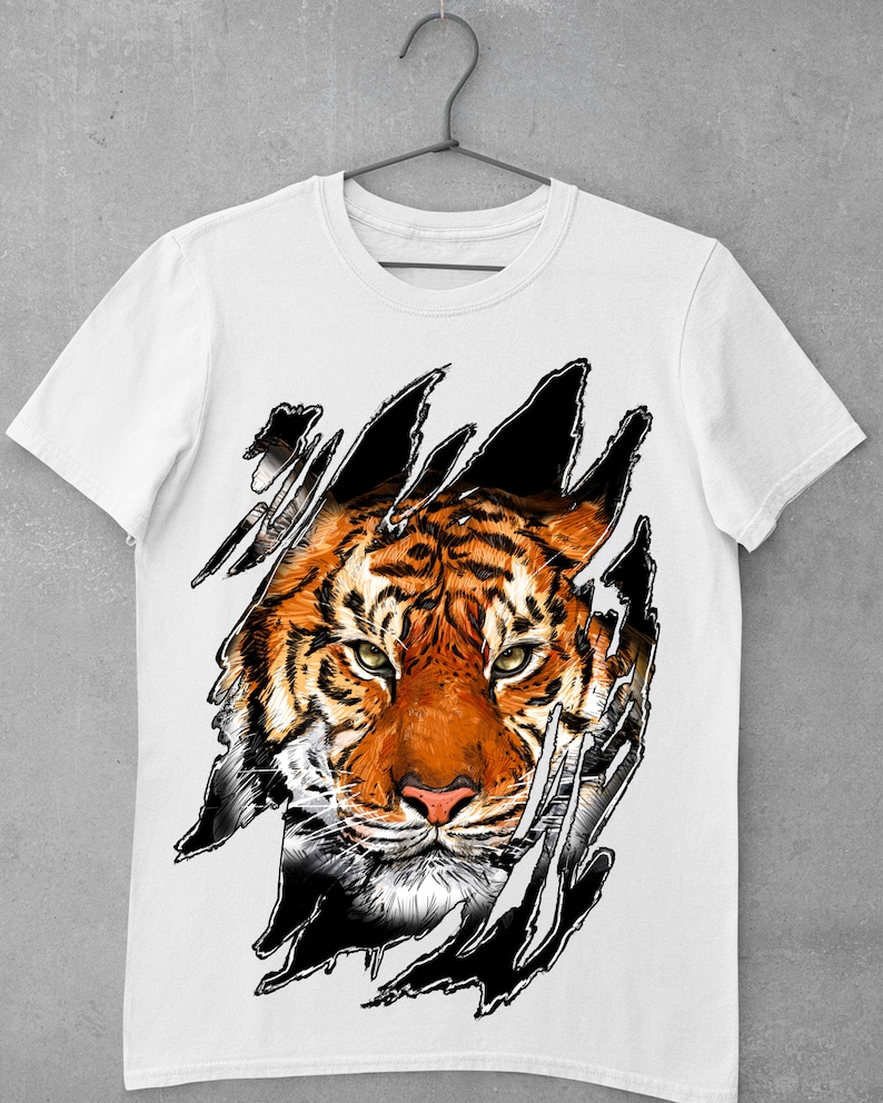 Tiger Face Scratch Shadow Png Sublimation Design,tiger Png, Tiger Face ...