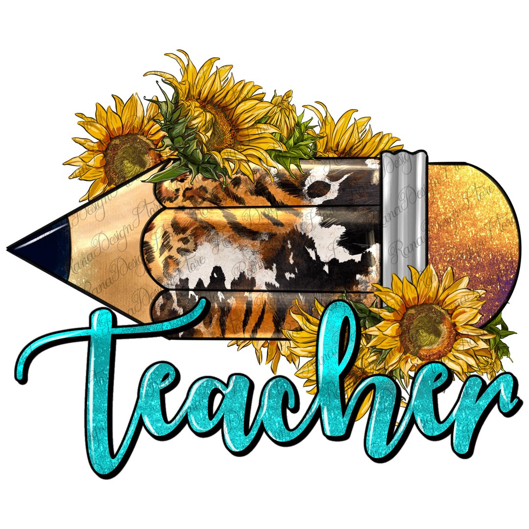 Teacher Western Pencil Png Sublimation Design Download, Western Teacher ...