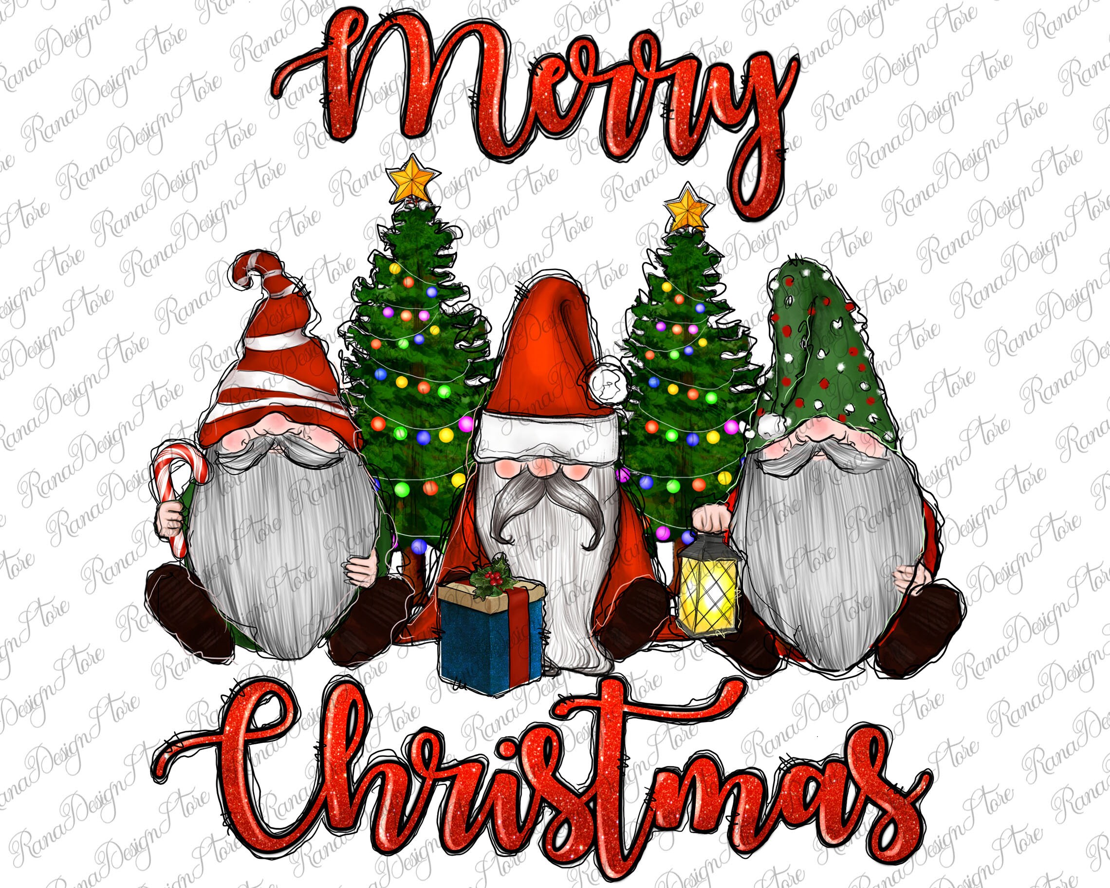 Merry Christmas Gnomes Png Sublimation Design Christmas - Etsy