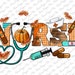 Fall Nurse Png Sublimation Design, Nurse Png, Hello Fall Png, Fall ...
