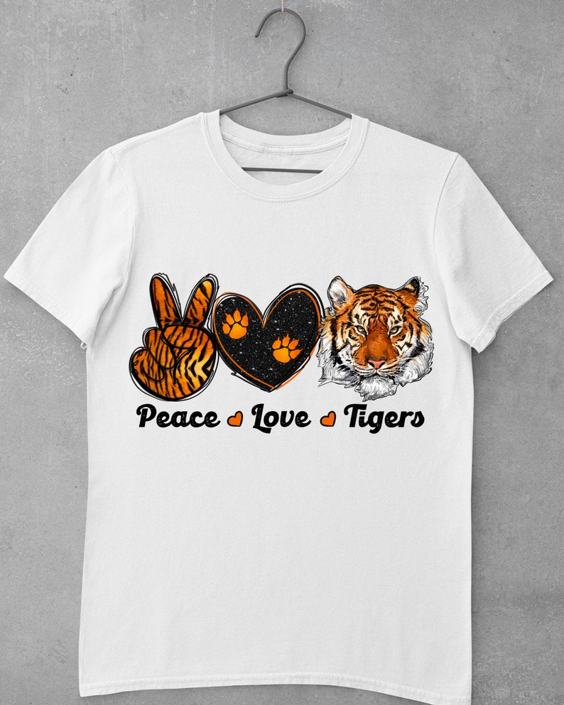 Peace Love Tigers Png Sublimation Design, Peace Love Tigers Png, Peace ...