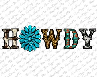 Howdy Western Theme Sublimation PNG Design Clip Art Funny T - Etsy