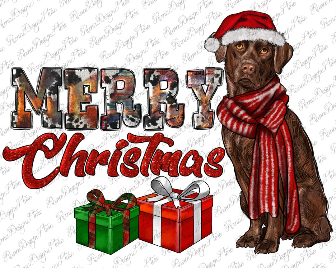 Merry Christmas Labrador Png Sublimation Design, Merry Christmas Dog ...