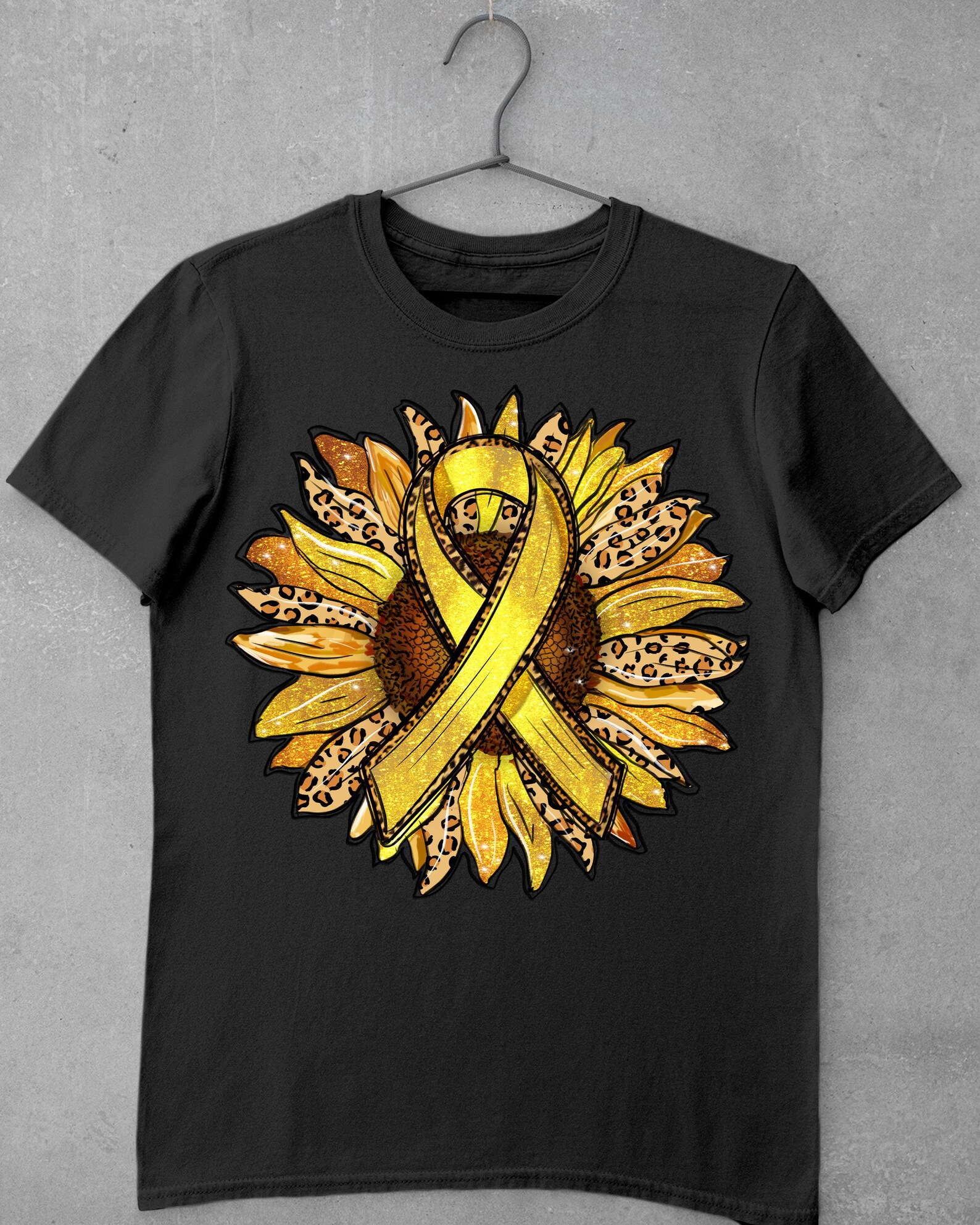 Child Cancer Awareness Sunflower Png, Gold Cancer Sunflower Png, Cancer ...