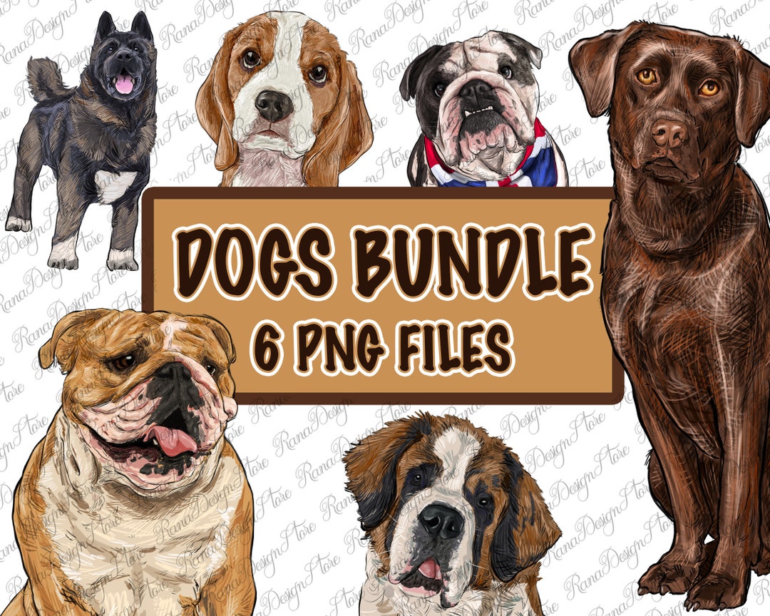 Dogs Bundle Png Bundle Sublimation Design, Dogs Bundle Clipart, Cute ...