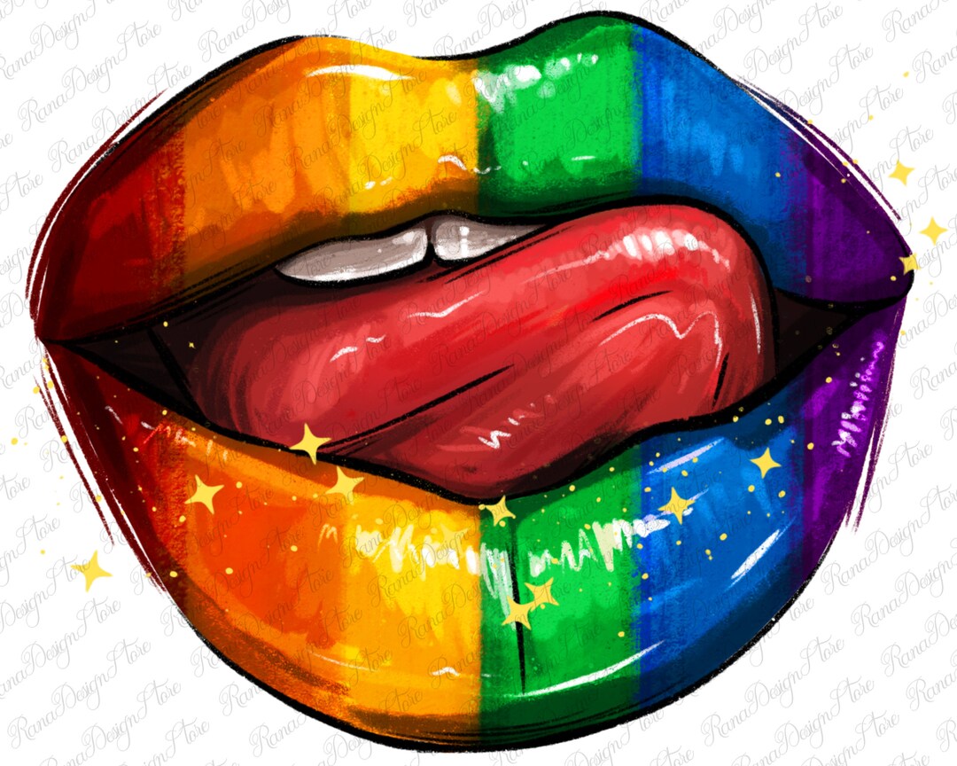 Pride LGBTQ+ Lip Png Sublimation Design Download, Pride Png, Love is ...