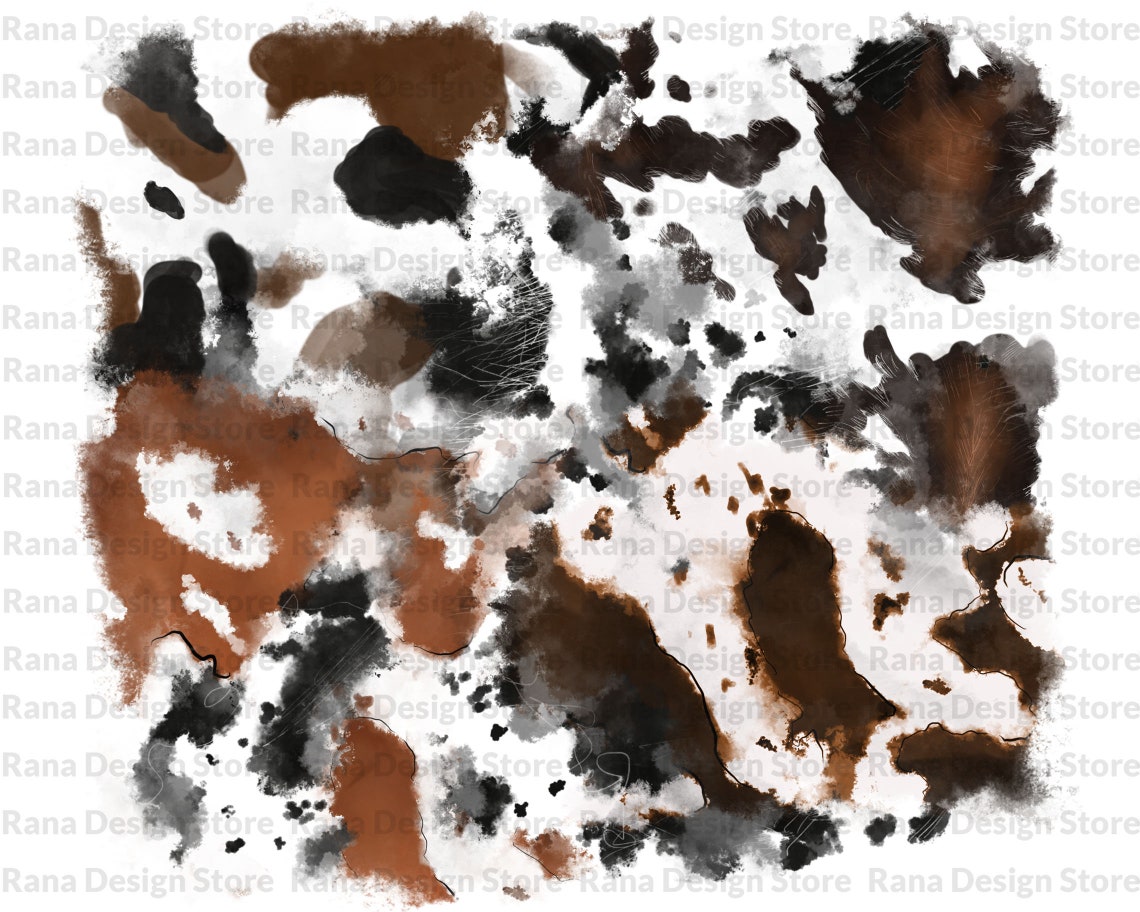 Watercolor Cowhide Background Png, Cowhide Png, Digital Download ...