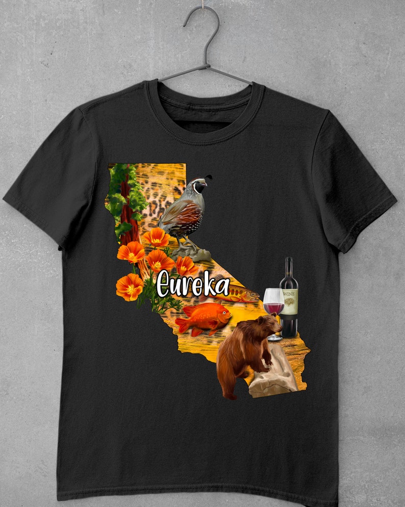 Eureka California State Motto Map Sublimation Design | Etsy