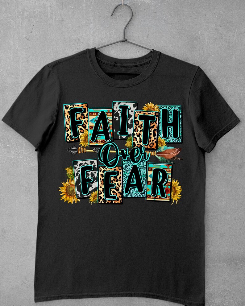 Faith Over Fear Png Sublimation Design Download, Christian Png ...