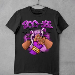 Boo-jee Halloween Afro Sneakers Png Sublimation Design Download, Afro ...