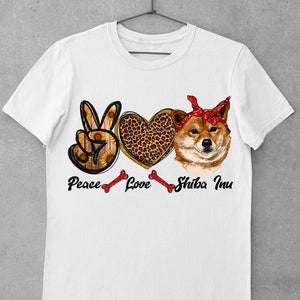 Peace Love Shiba Inu Png Sublimation Design, Peace Love Western Shiba ...