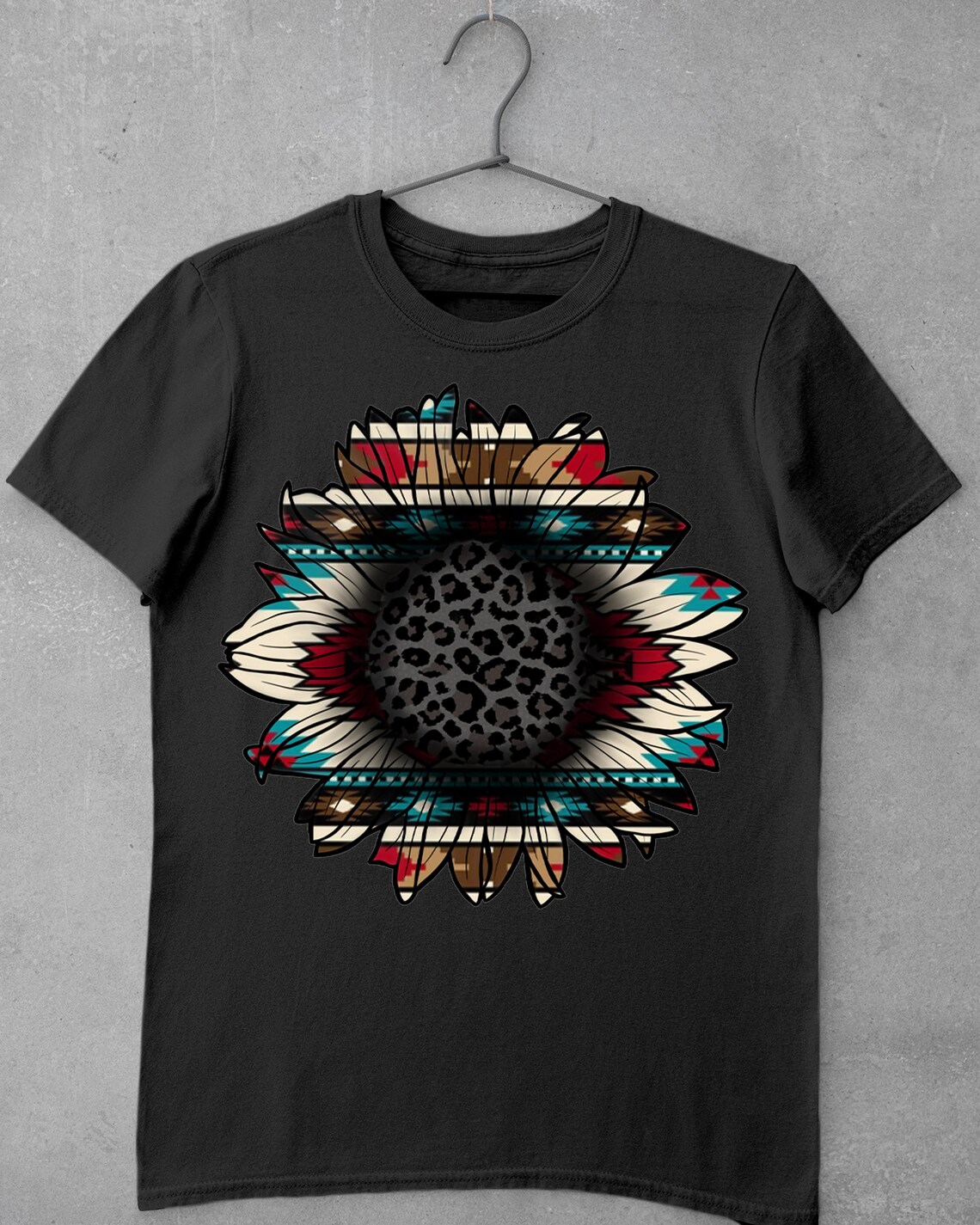Aztec Sunflower Png Western Aztec Sunflower Print and | Etsy