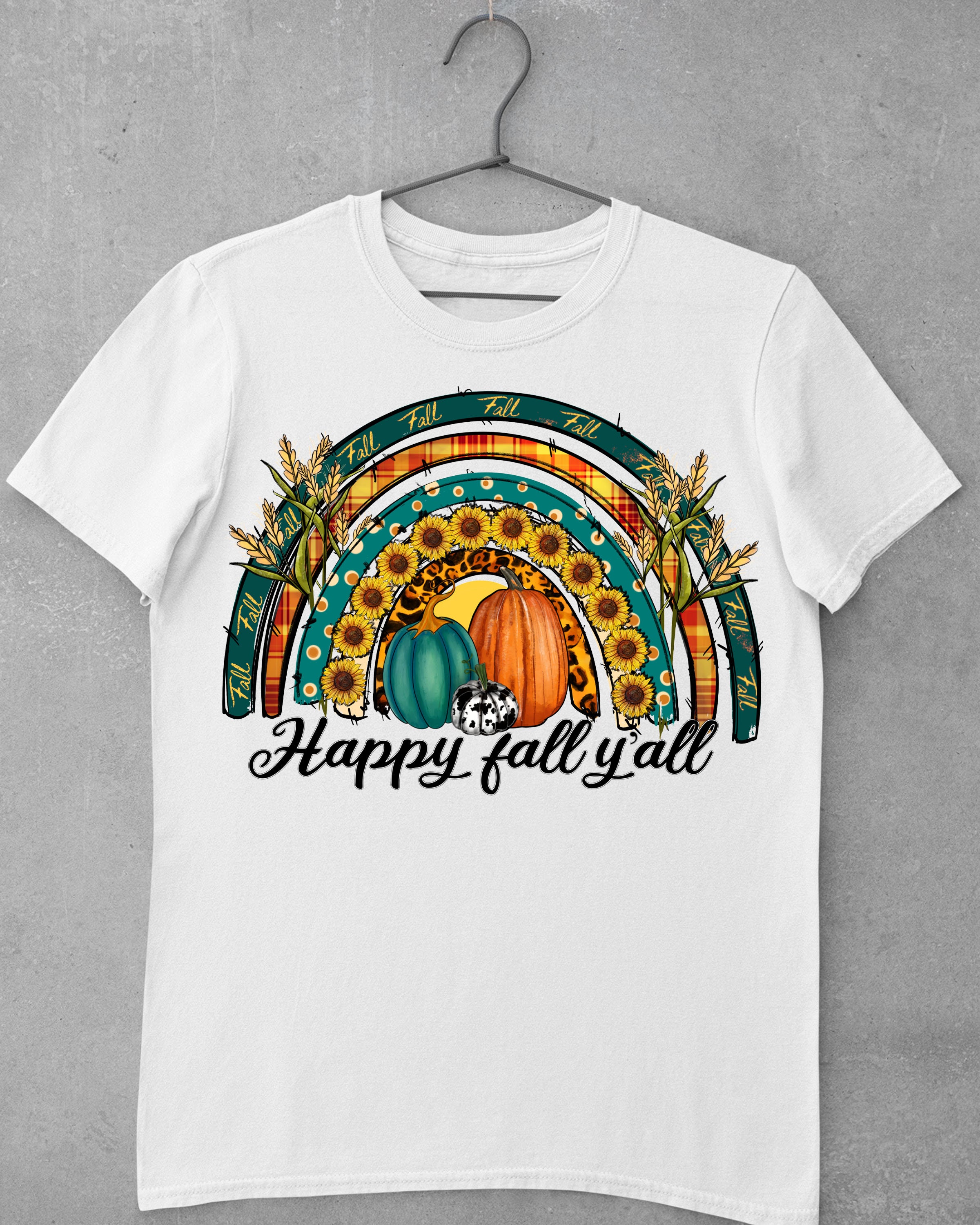 Happy Fall Y'all_rainbow Png Happy Fall Y'all Rainbow - Etsy