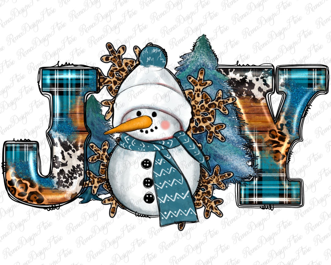Winter Snowman Joy Png Sublimation Design Download, Winter Png, Cozy ...
